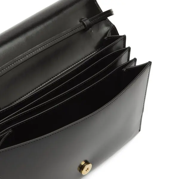 JIL SANDER File Sm Leather Shoulder Bag - Black