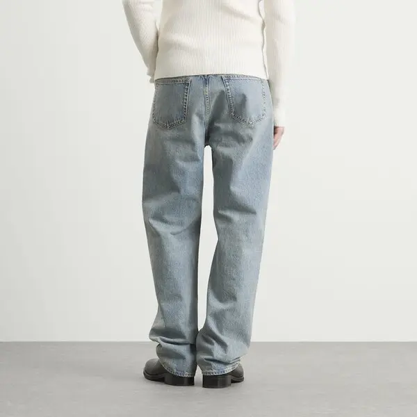 MAISON MARGIELA Taped Waist Straight Leg Jeans - Ice Blue