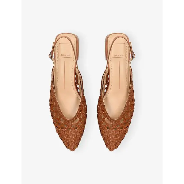 Dolce Vita Birdie Leather Slingbacks - Tan