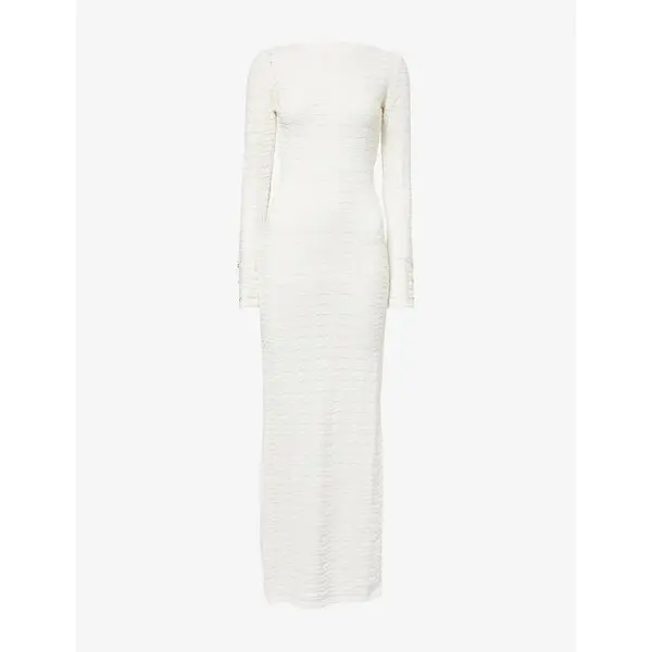 THE COUTURE CLUB Crochet Cotton Maxi Dress - Offwhite