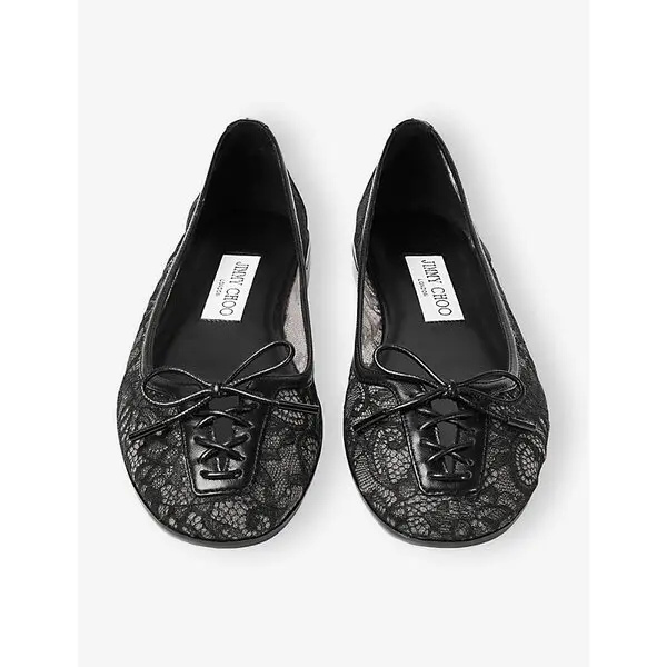 JIMMY CHOO Scarlett Lace Ballerina Flats