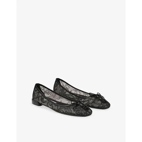 JIMMY CHOO Scarlett Lace Ballerina Flats