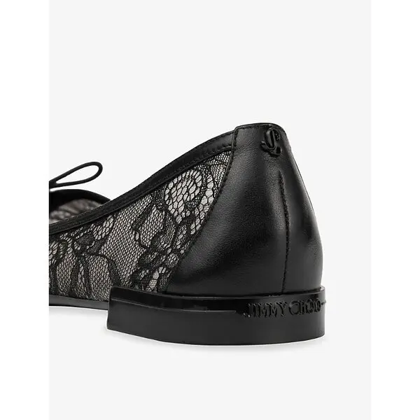 JIMMY CHOO Scarlett Lace Ballerina Flats