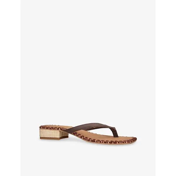 Dolce Vita Barty Leather Sandals - Dark Brown