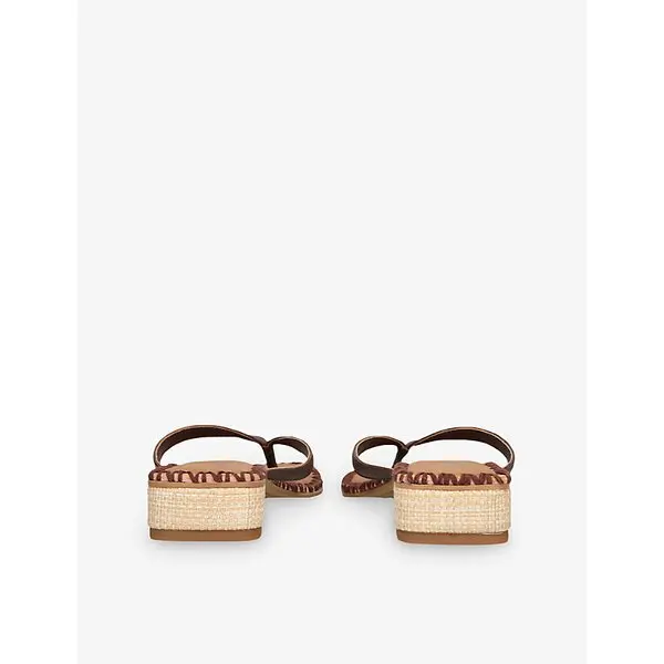 Dolce Vita Barty Leather Sandals - Dark Brown