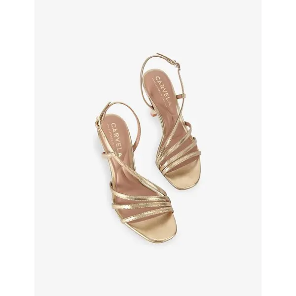 Carvela Paparazza Faux-leather Metallic Stiletto Heeled Sandals