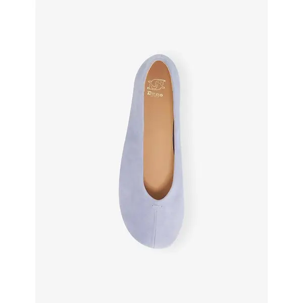 DUNE Suede Ballet Flats - Blue Suede