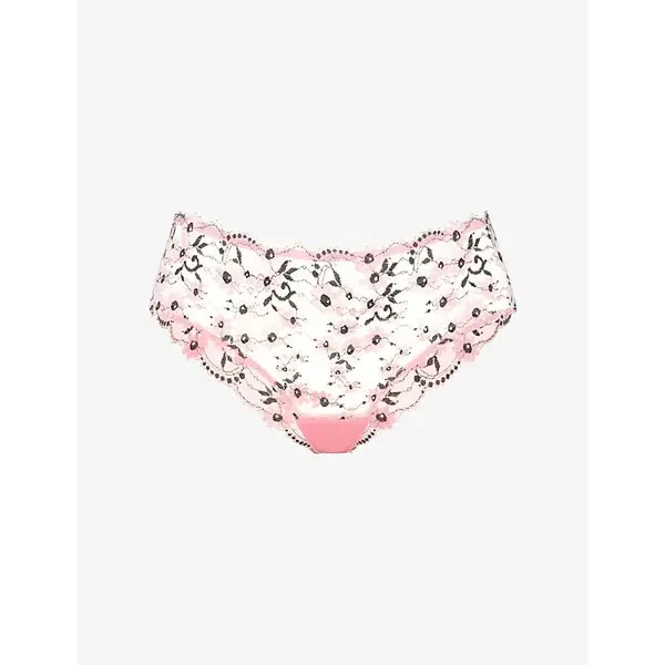SAVAGE X FENTY Daisy Darling Cheeky Lace Briefs - Good Pink