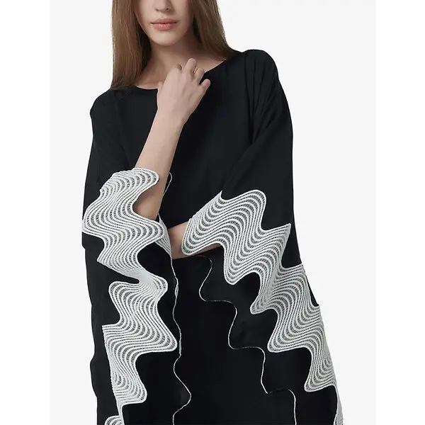 LEEM Monochrome Woven Kaftan