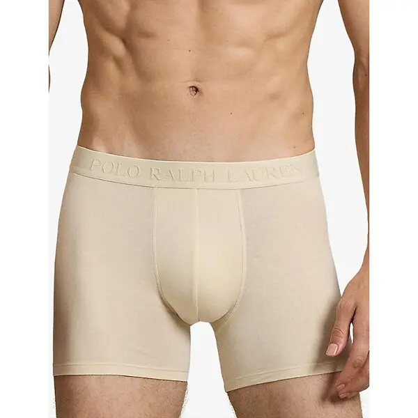 Polo Ralph Lauren Branded Pack Of Three Stretch-cotton Boxer Briefs