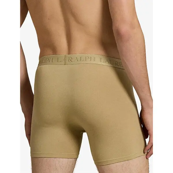 Polo Ralph Lauren Branded Pack Of Three Stretch-cotton Boxer Briefs