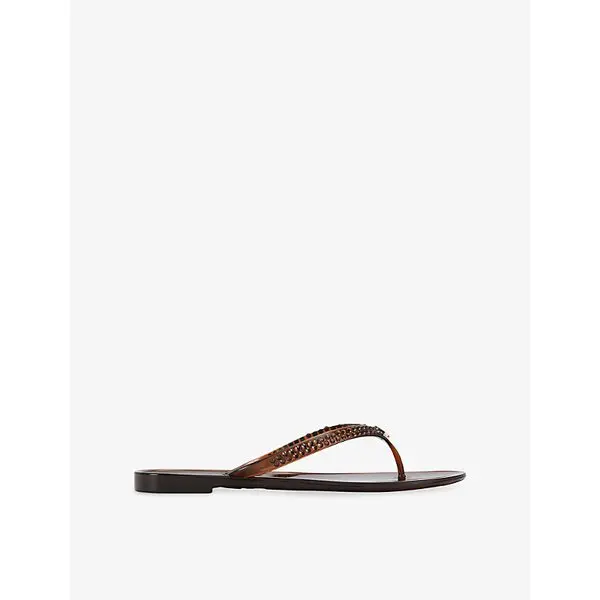 Carvela Embellished Jelly Thong Sandals