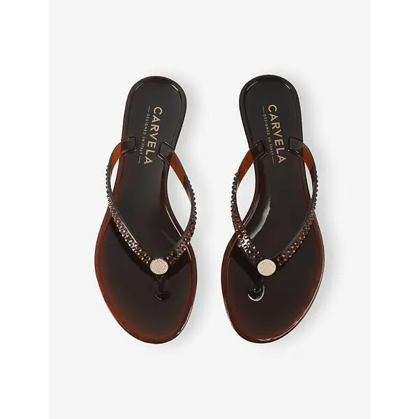 Carvela Embellished Jelly Thong Sandals