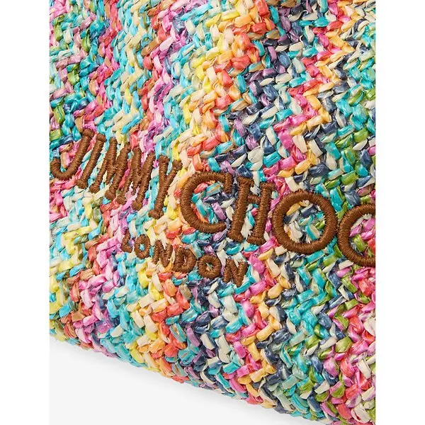 JIMMY CHOO Raffia Drawstring Pouch