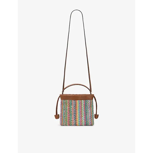 JIMMY CHOO Raffia Drawstring Pouch