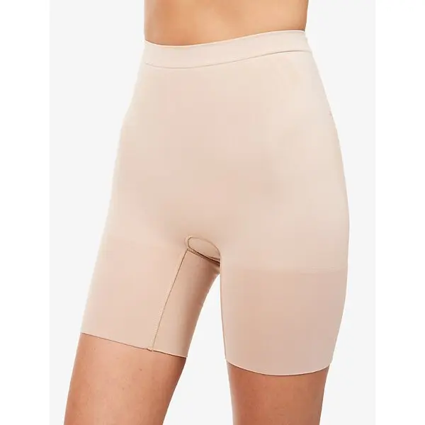 Spanx Sculpt™ Gofigure Mid-thigh Stretch-woven Shorts - Chai