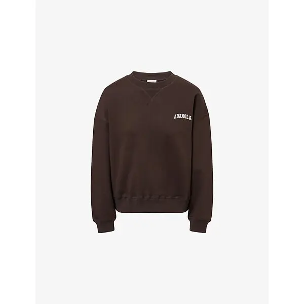 ADANOLA Varsity Relaxed-fit Cotton-blend Sweatshirt