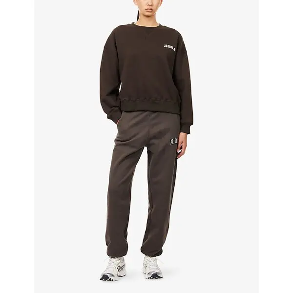 ADANOLA Varsity Relaxed-fit Cotton-blend Sweatshirt