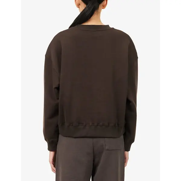 ADANOLA Varsity Relaxed-fit Cotton-blend Sweatshirt