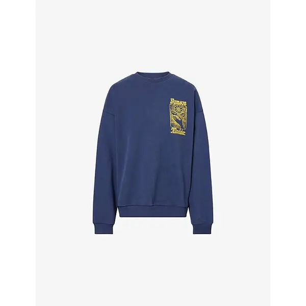 DAMSON MADDER Graphic Print Cotton Jumper