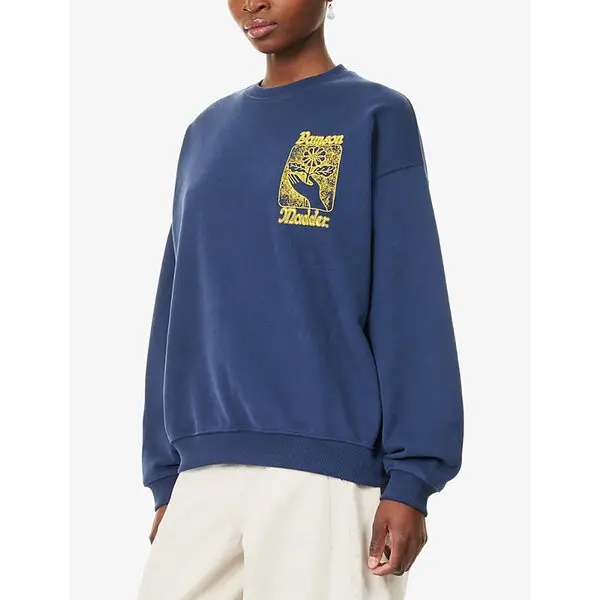 DAMSON MADDER Graphic Print Cotton Jumper