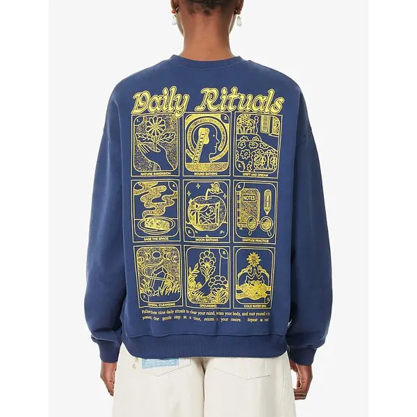 DAMSON MADDER Graphic Print Cotton Jumper