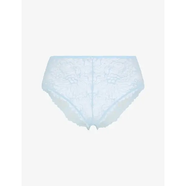 SAVAGE X FENTY Romantic Corded Lace Hipster Briefs - Skyline Blue