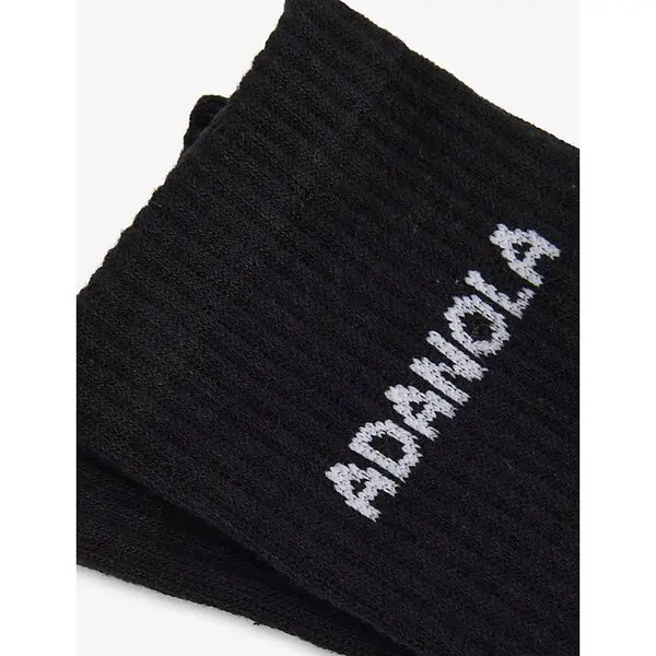 ADANOLA Crew Length Pilates Grip Cotton-blend Socks