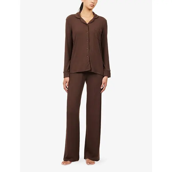 THE NAP CO Ribbed Long-sleeve Modal-jersey Pyjama Set