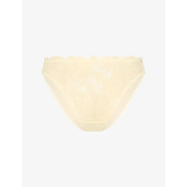 SAVAGE X FENTY Lace Flow Bikini Lace Briefs - Buttercreme