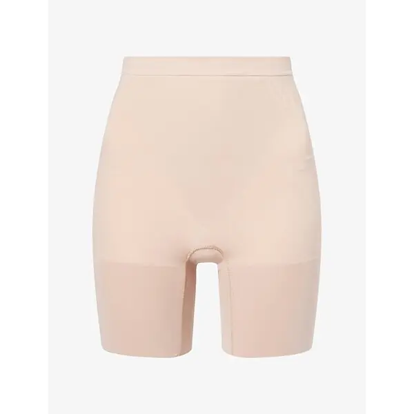 Spanx Sculpt™ Gofigure Mid-thigh Stretch-woven Shorts - Chai