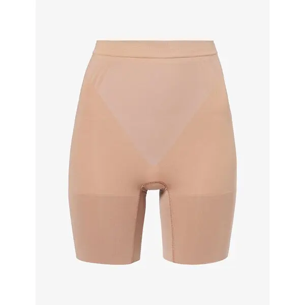 Spanx Sculpt™ Gofigure Mid-thigh Stretch-woven Shorts - Cinnamon