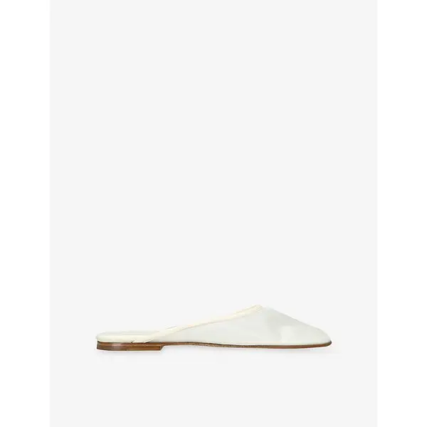 Dear Frances Ballas Slipper Mesh And Leather Mules