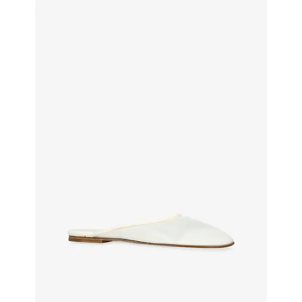 Dear Frances Ballas Slipper Mesh And Leather Mules