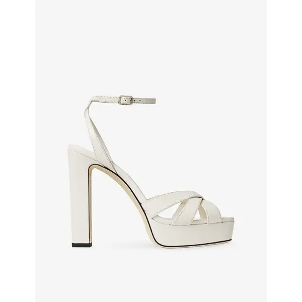 JIMMY CHOO Kove Leather Platform Sandals