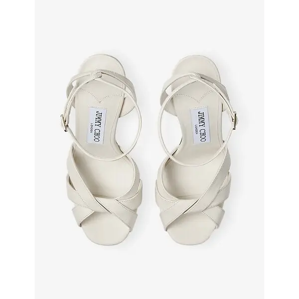JIMMY CHOO Kove Leather Platform Sandals