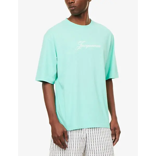 Jacquemus The Logo-print Cotton-jersey T-shirt - Mint Green