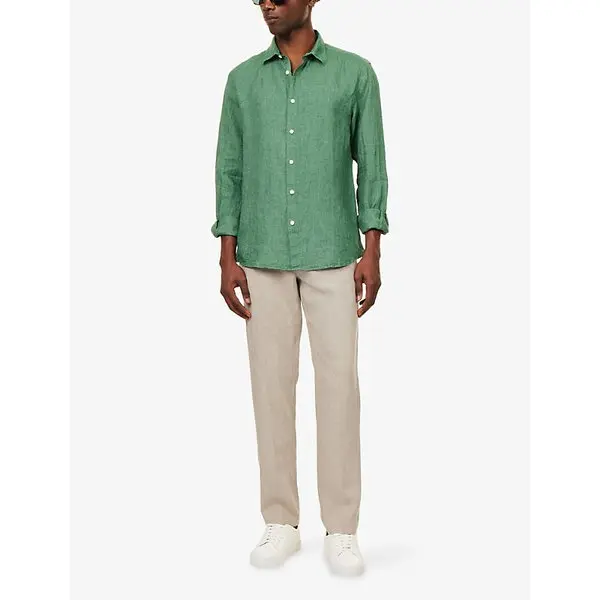 Sunspel Tapered-leg Tailored Linen Trousers