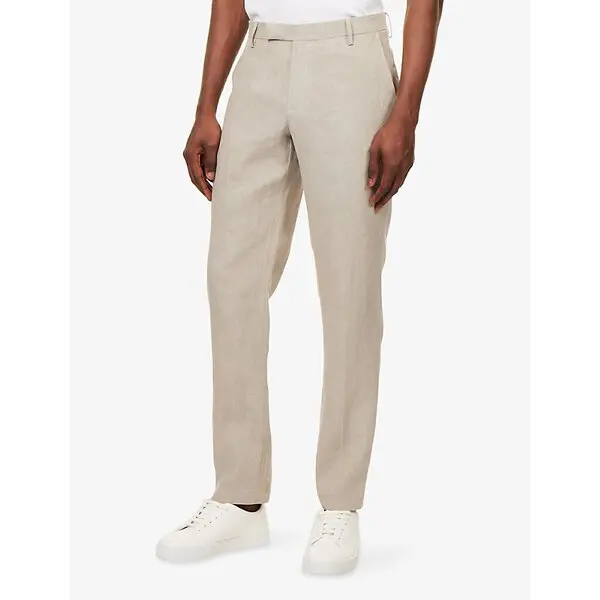 Sunspel Tapered-leg Tailored Linen Trousers