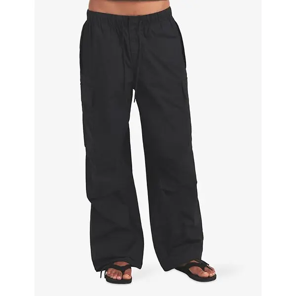 SKIMS Wide-leg Cargo Stretch-cotton Trousers