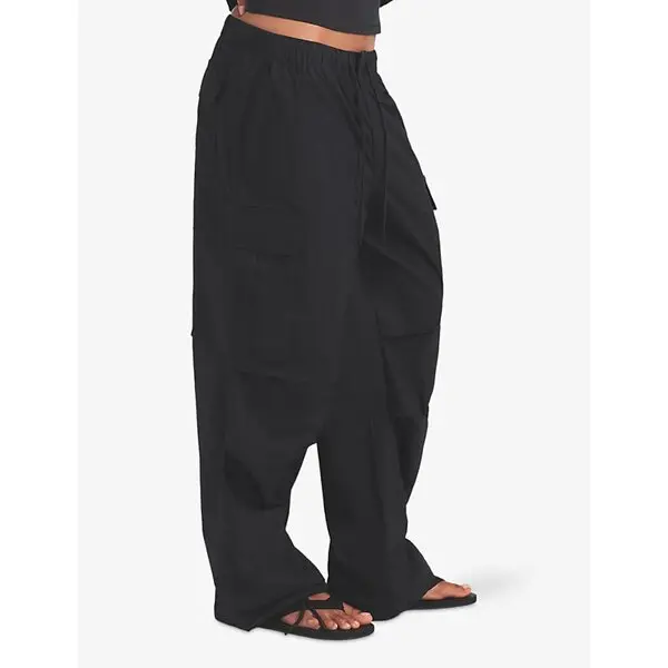 SKIMS Wide-leg Cargo Stretch-cotton Trousers