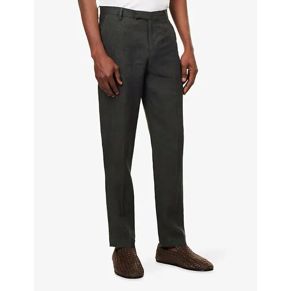 Sunspel Tapered-leg Tailored Linen Trousers