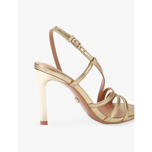 Carvela Paparazza Faux-leather Stiletto Heeled Sandals - Gold