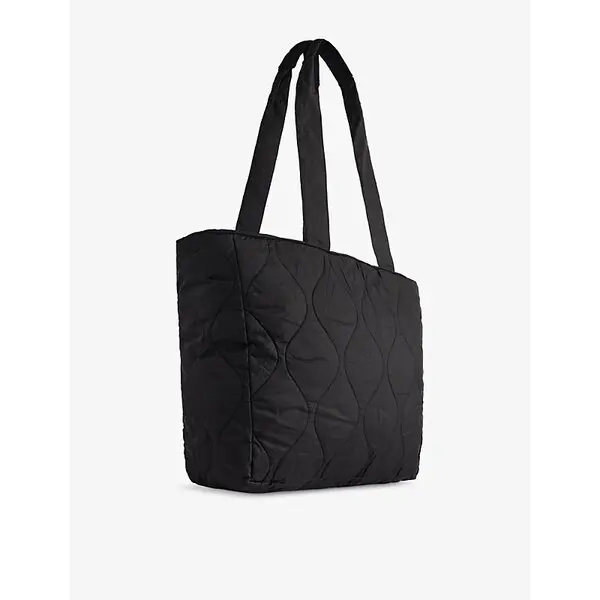 ADANOLA Quilted Tote Bag With Logo Patch