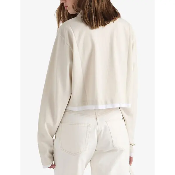 Prada Long-sleeve Piqué Cotton-jersey Polo Shirt