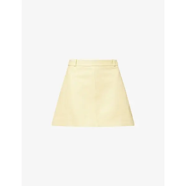 FRAME The Leather Mini Skirt