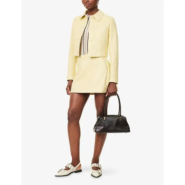 FRAME The Leather Mini Skirt