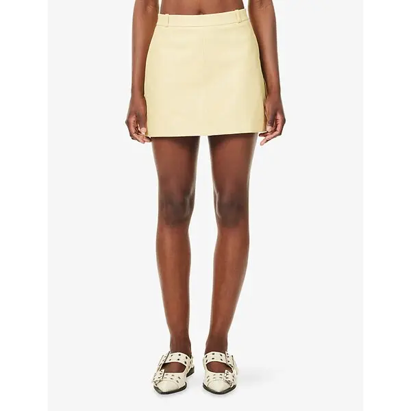 FRAME The Leather Mini Skirt