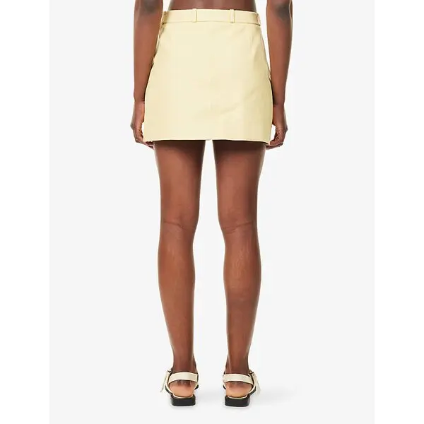FRAME The Leather Mini Skirt