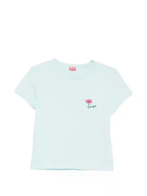 Kenzo Flower Embroidered Crewneck T-shirt